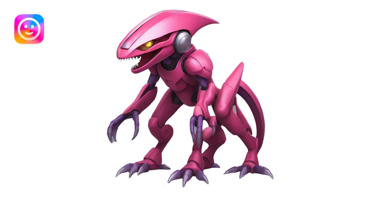 a Genesect-Raptor-Fakémon—hybrid with a futuristic visor-helmet full ...