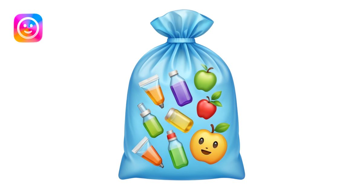 plastic bag emoji filled with stuff emoji | AI Emoji Generator