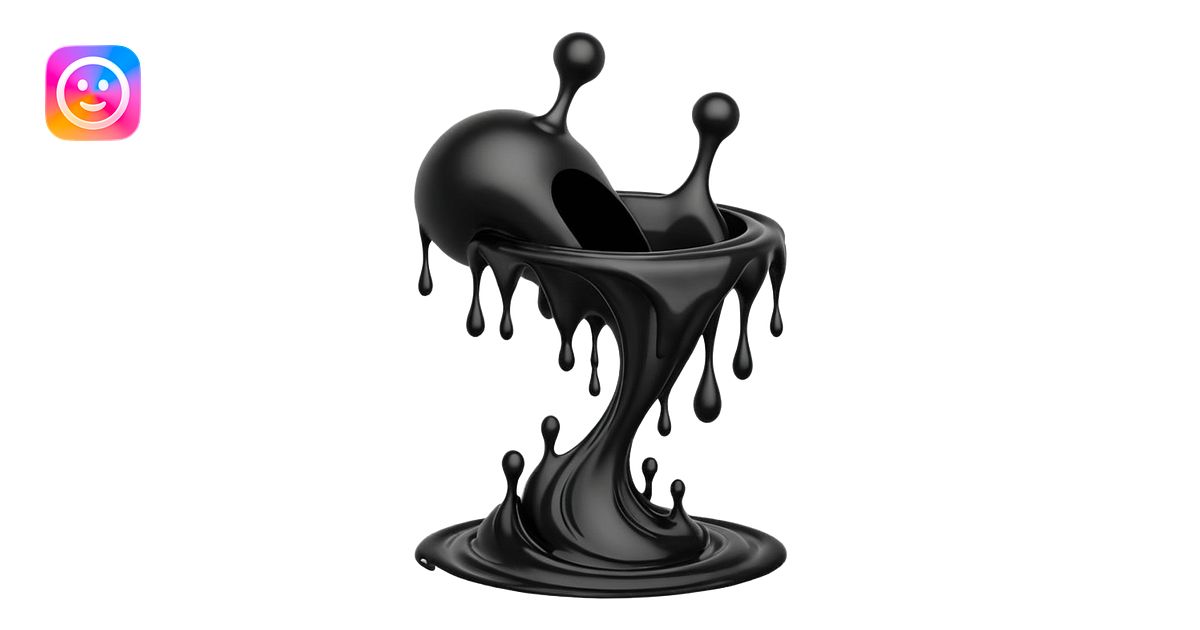 black ink splatter emoji | AI Emoji Generator