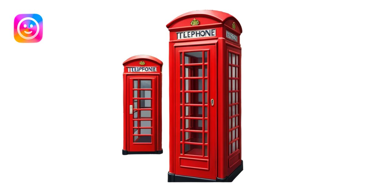 Cinematic Realistic depiction of an iconic red telephone box, rendered ...
