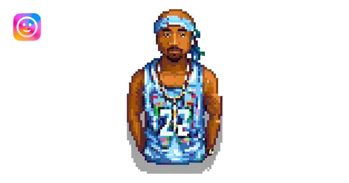 2Pac, no background illustration | AI Emoji Generator