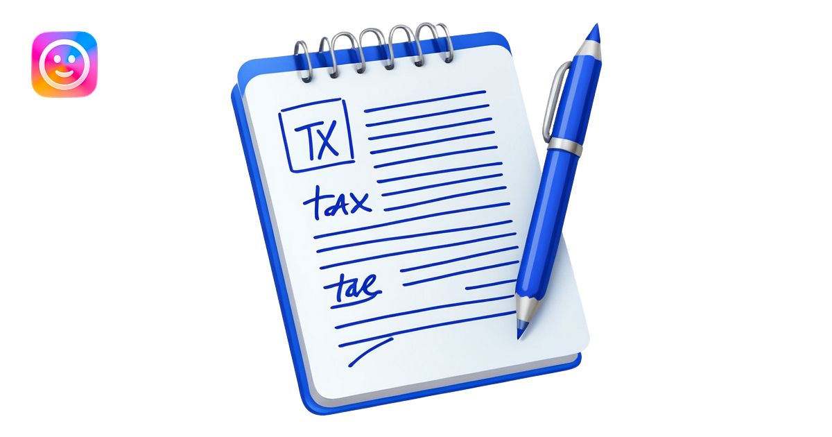 Tax learning note emoji | AI Emoji Generator