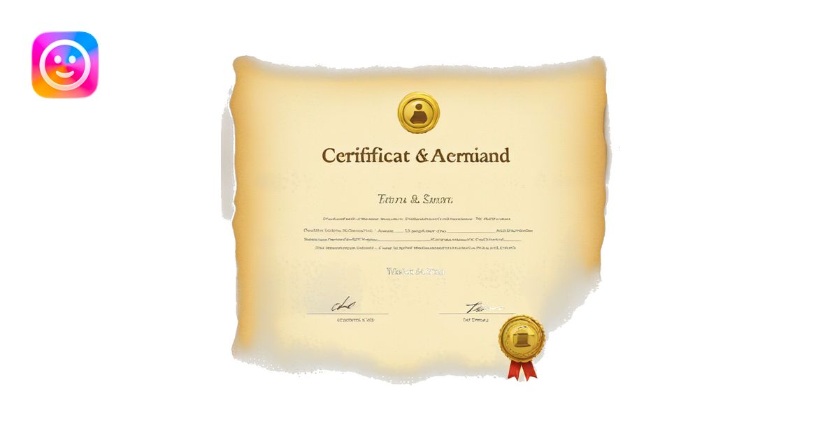Certificate emoji | AI Emoji Generator