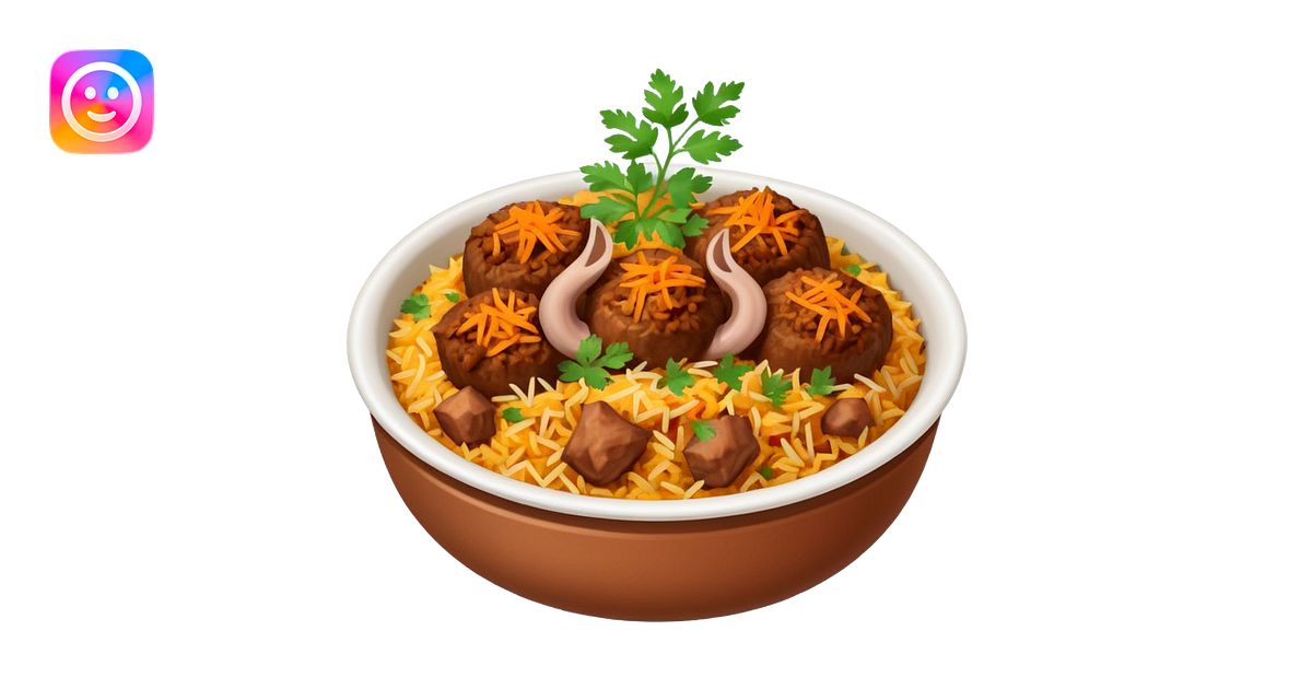 Mutton biryani emojis emoji | AI Emoji Generator