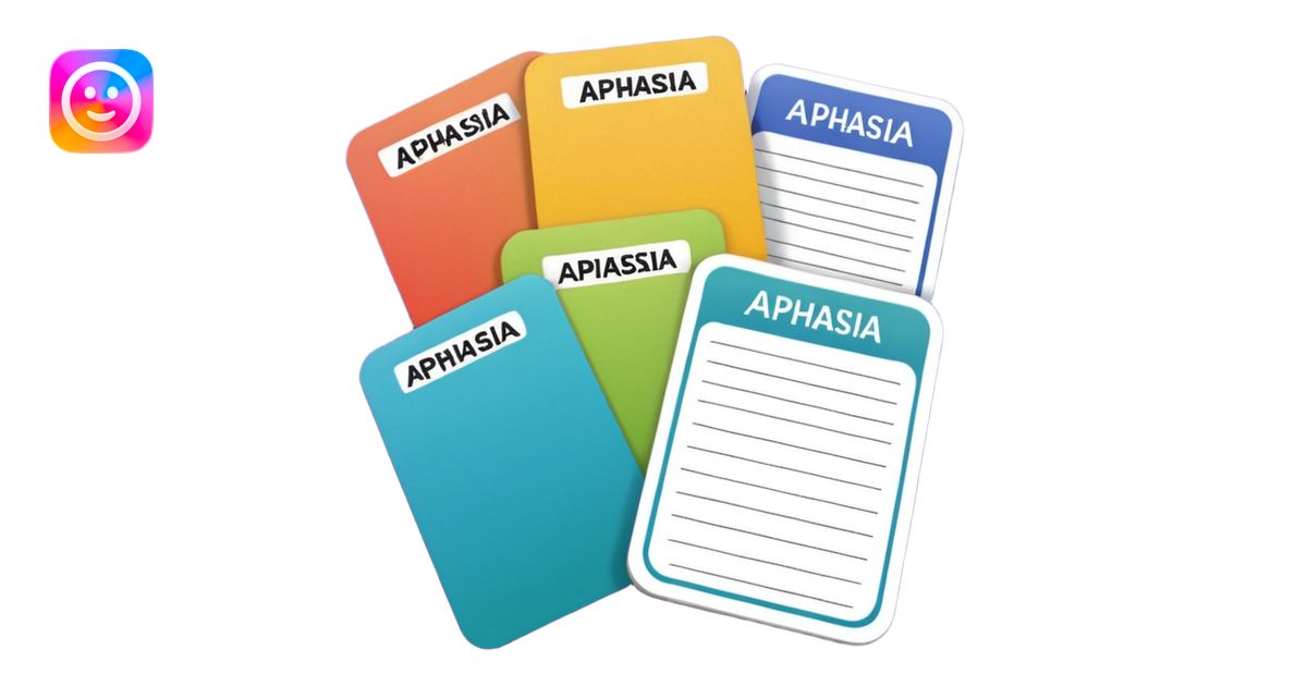 Aphasia patient cards emoji | AI Emoji Generator