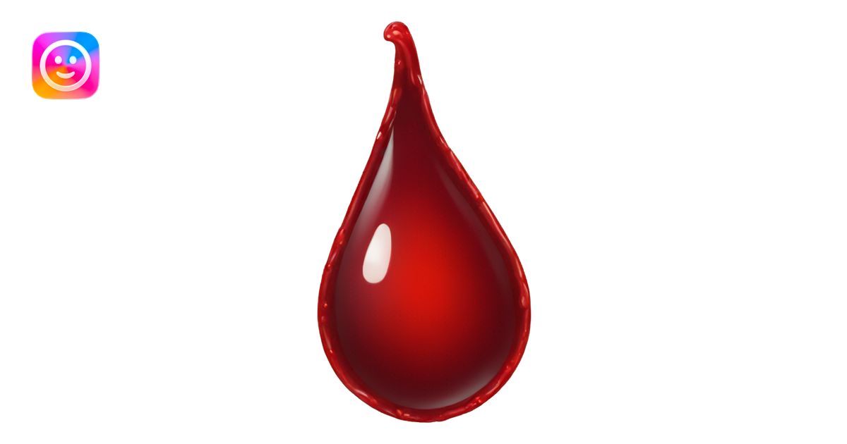Blood drop emoji | AI Emoji Generator