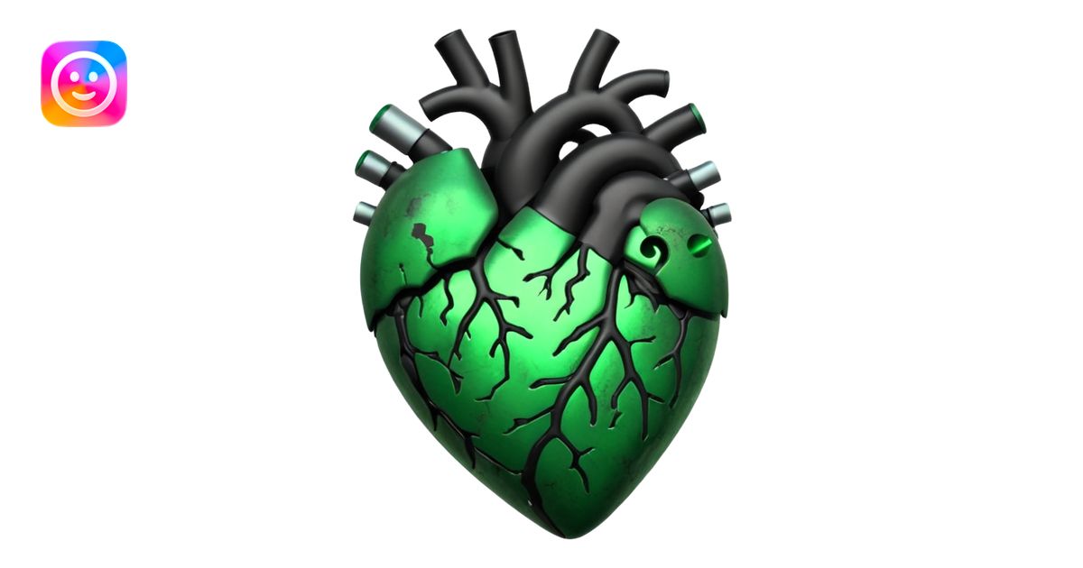 Toxic Heart emoji | AI Emoji Generator