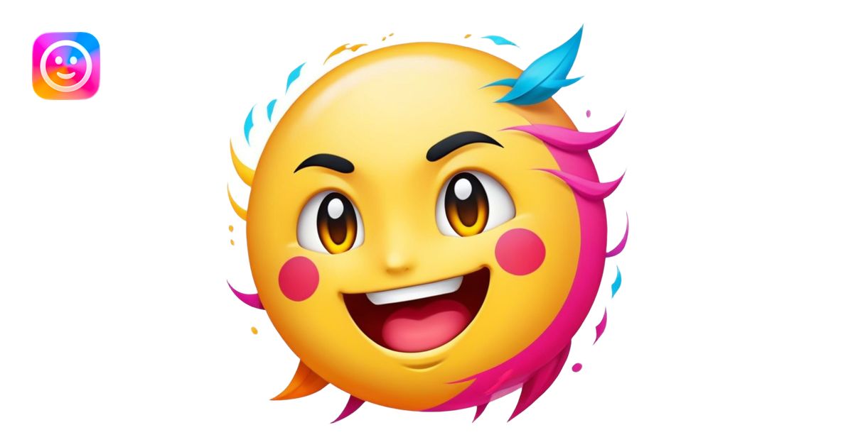 Cinematic Realistic Manga Comics Emoji, depicted as a dynamic stylized ...