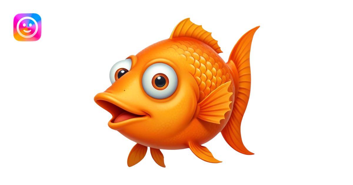 derpy stupid looking fish with googly eyes and goofy expression, facing ...