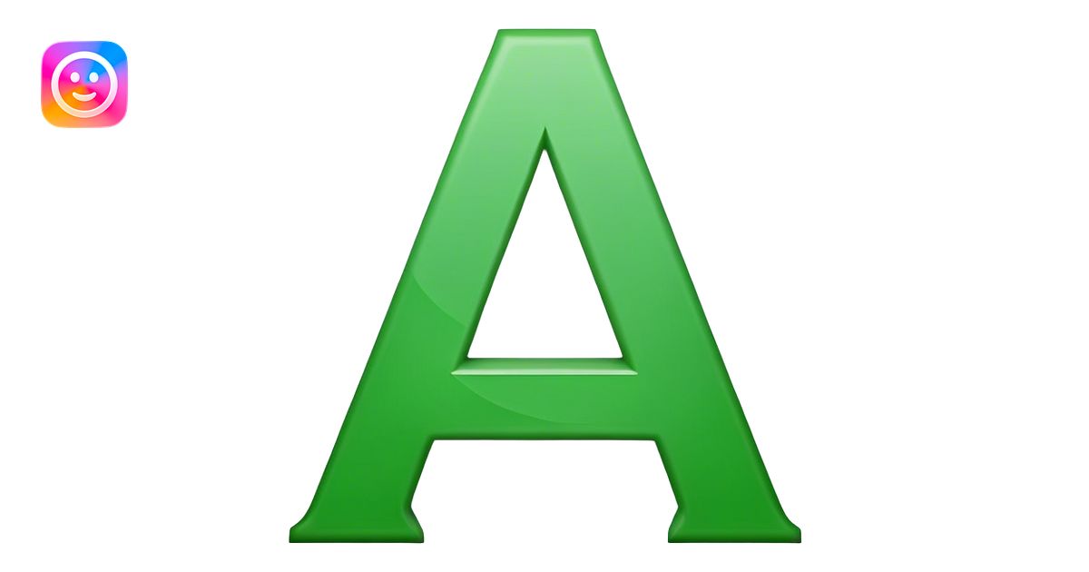 The letter A green emoji | AI Emoji Generator