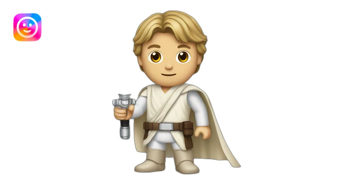Luke skywalker with lightsaber emoji | AI Emoji Generator