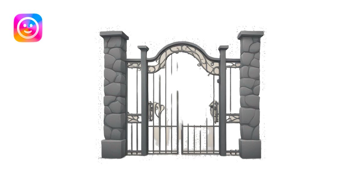 iron gate, arch, passage emoji | AI Emoji Generator