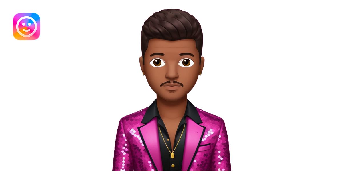 Robin Thicke with dark brown hair, dark pink sequin outfit emoji | AI ...