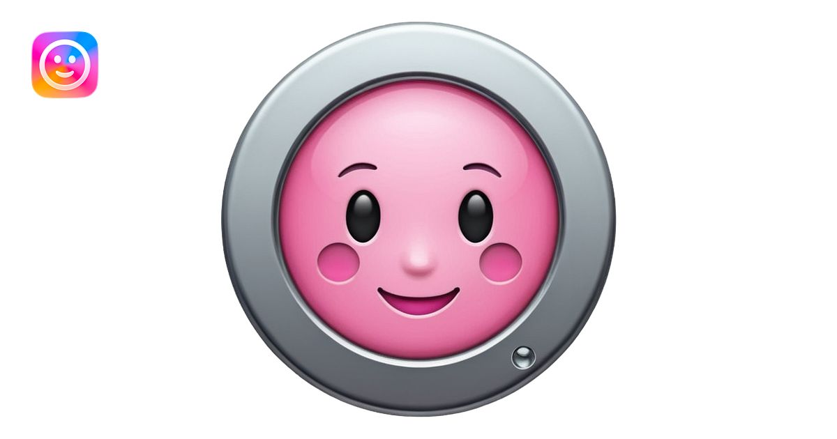 pink pin for boards - no face emoji | AI Emoji Generator