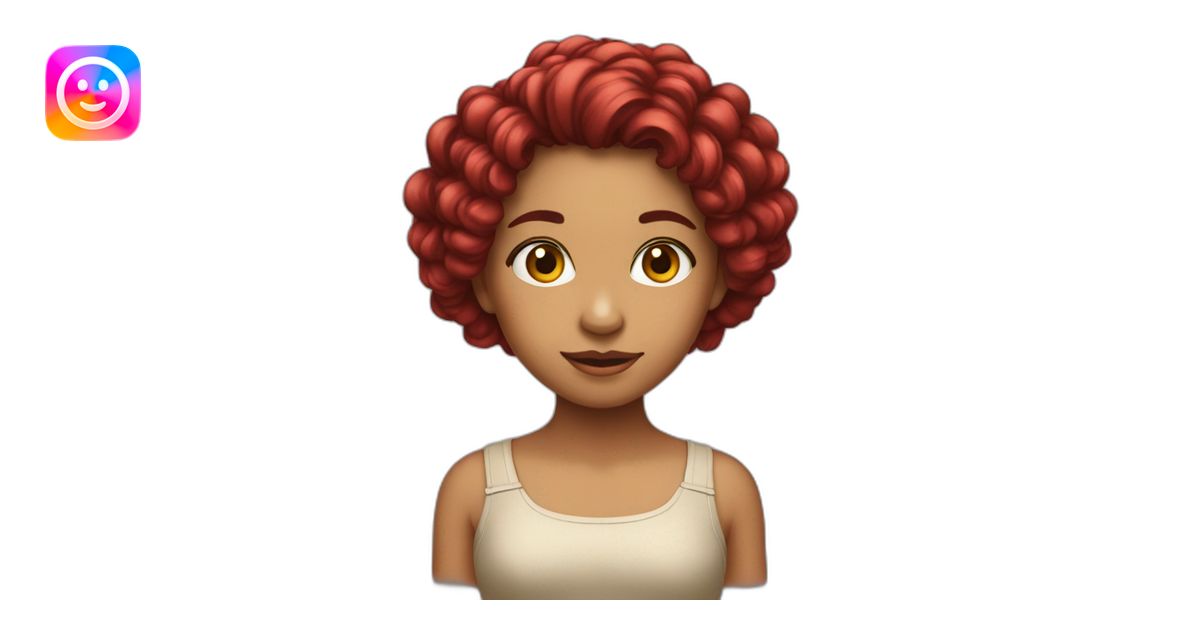 Menina cabelo vermelho apaixonada emoji | AI Emoji Generator