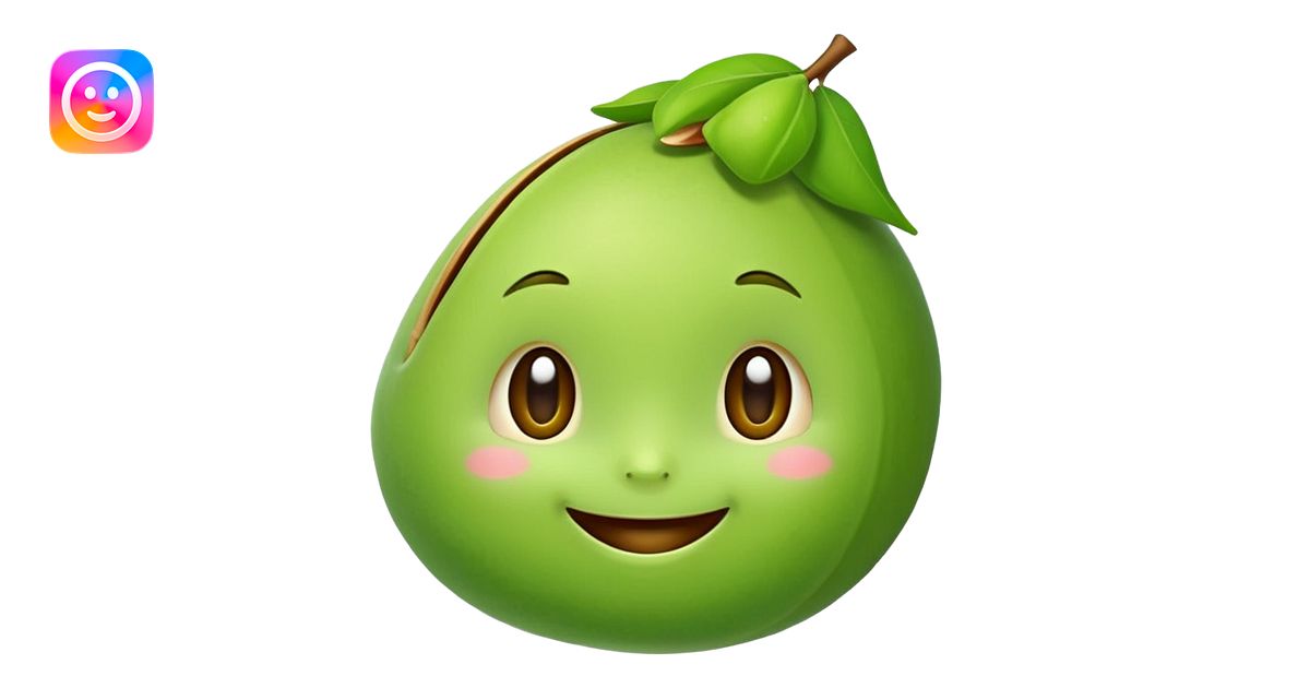 create a cute pistachio in kawai style smiling emoji | AI Emoji Generator