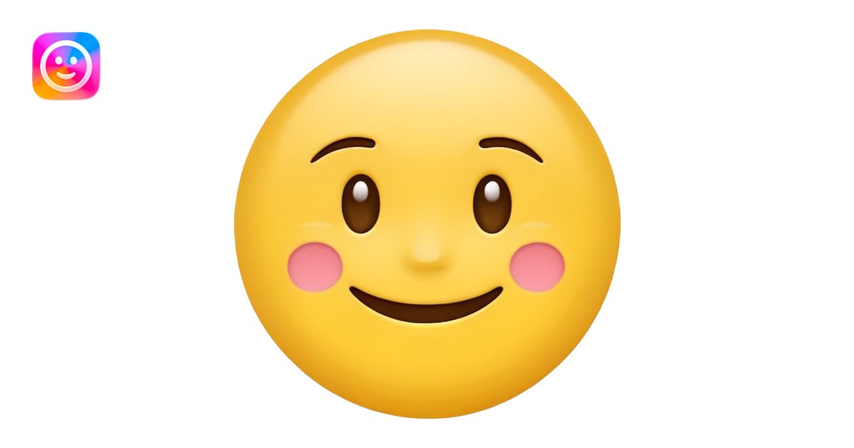 Create a hand drawn flat Smile reaction emoji for a new social media ...