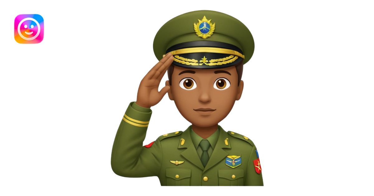 Soldado do Exército Brasileiro fazendo continência emoji | AI Emoji ...