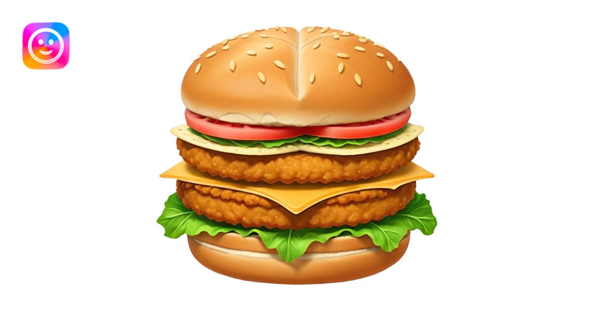 Schnitzelbroetchen mit Salatblatt, keine extra Sachen emoji | AI Emoji ...