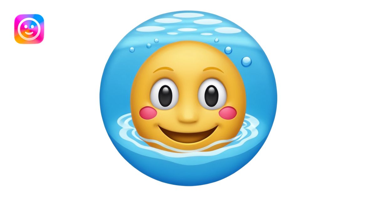 blue emojis fir swimming pool emoji | AI Emoji Generator