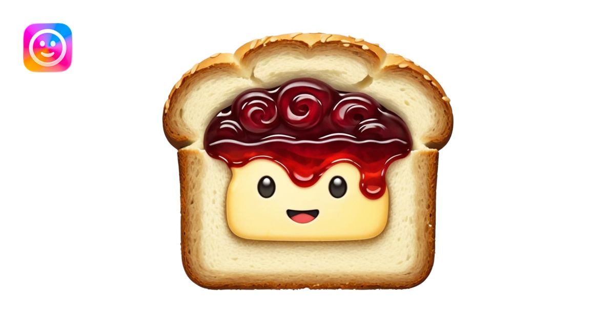 a loaf of bread with butter and jam emoji | AI Emoji Generator