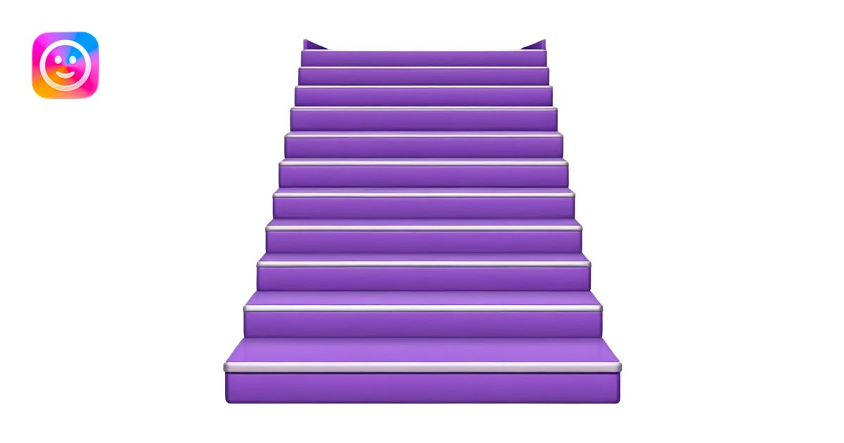 42-foot purple steps in floor map with lines emoji | AI Emoji Generator