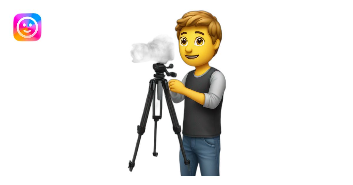 Cinematographer setting up a camera emoji | AI Emoji Generator
