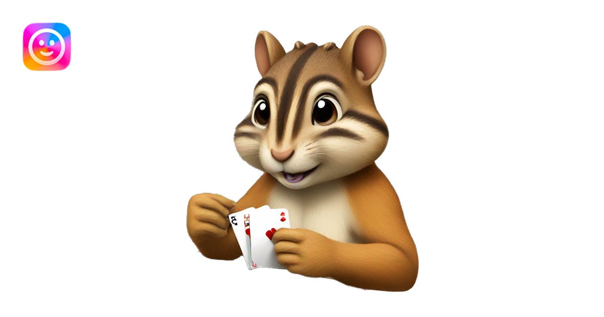 Chipmunk playing poker emoji | AI Emoji Generator