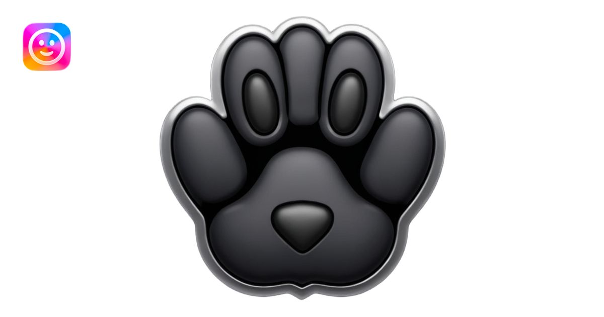 blcak paw emoji | AI Emoji Generator
