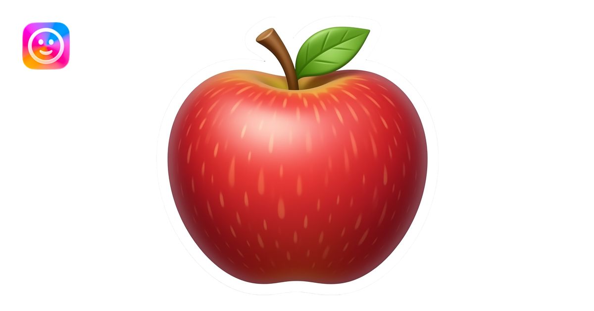 apple emoji with white outline covered emoji | AI Emoji Generator