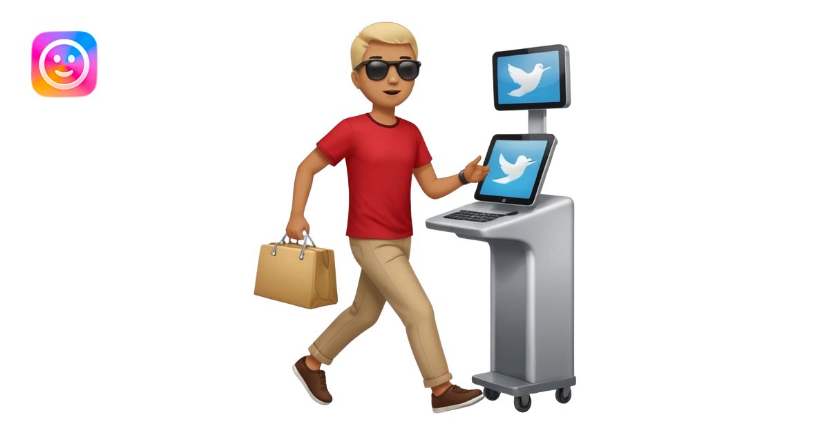 Tourist Character in Red Shirt Moving with purpose through the terminal ...