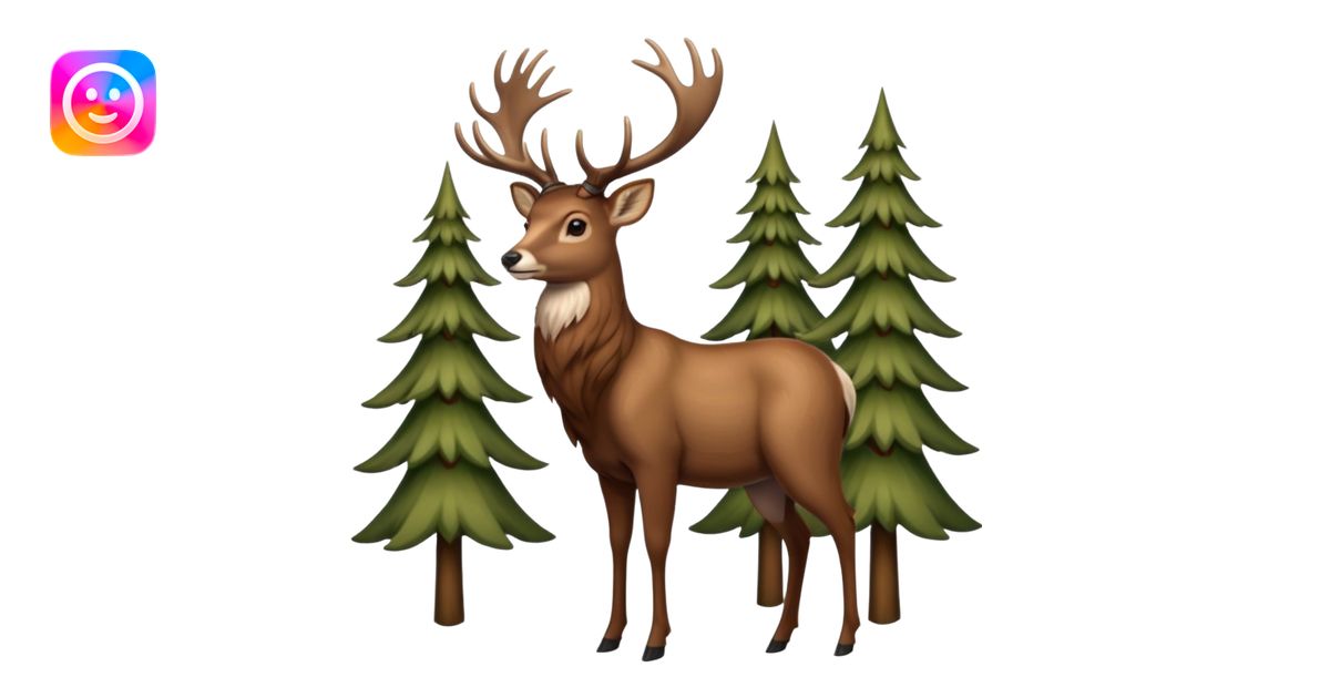 broad antlered deer emoji | AI Emoji Generator