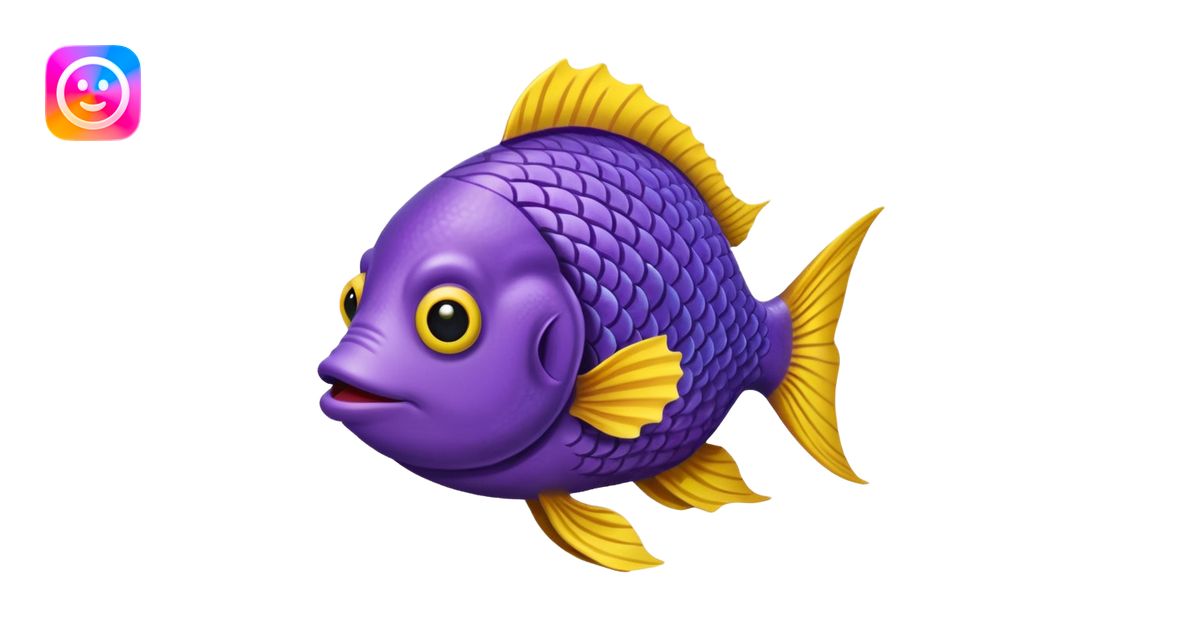 GURGLE FISH FROM FINDING NEMO PURPLE AND YELLOW GRAMMA FISH LONG emoji ...