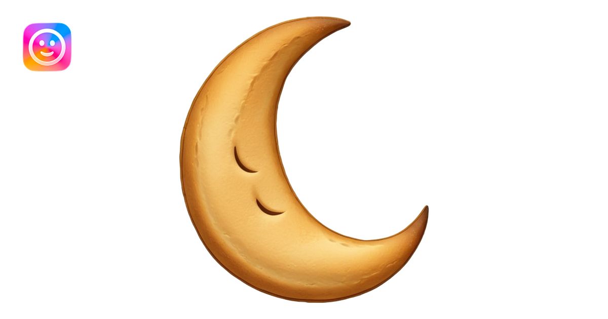 elongated in the shape of a crescent moon crouton without a face emoji ...