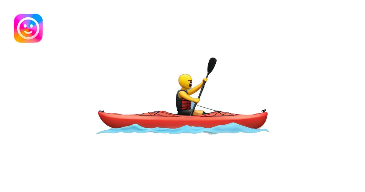 multisport kayak with person paddling emoji | AI Emoji Generator
