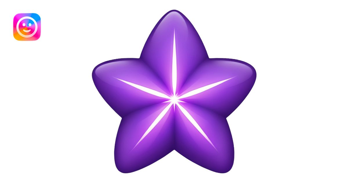 Purple void star that looks ethereal emoji | AI Emoji Generator