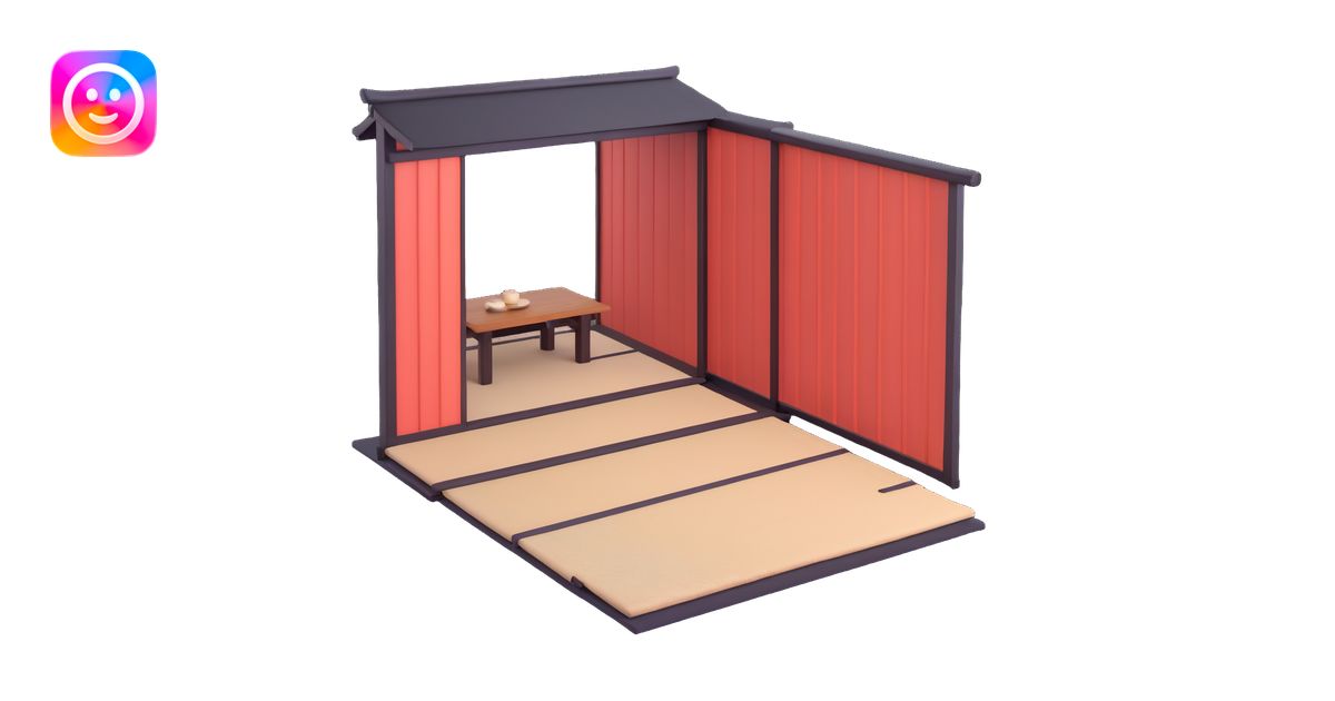 traditional Japanese house with wooden structure, sliding shoji doors ...