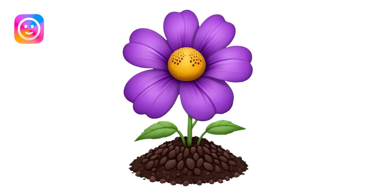 I wish there was soil instead of a flower pot. emoji | AI Emoji Generator