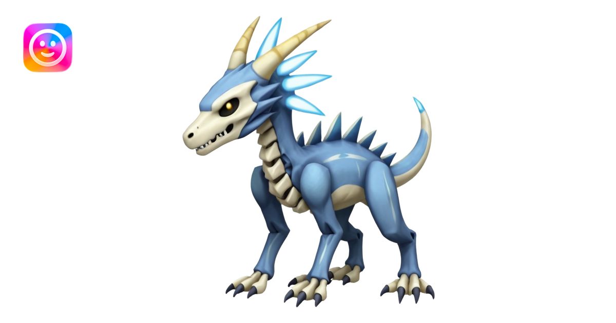 Skeletal Manectric-Marowak-Dialga-Duskul-Electrike-Fakémon-hybrid-creature (full body) emoji ...