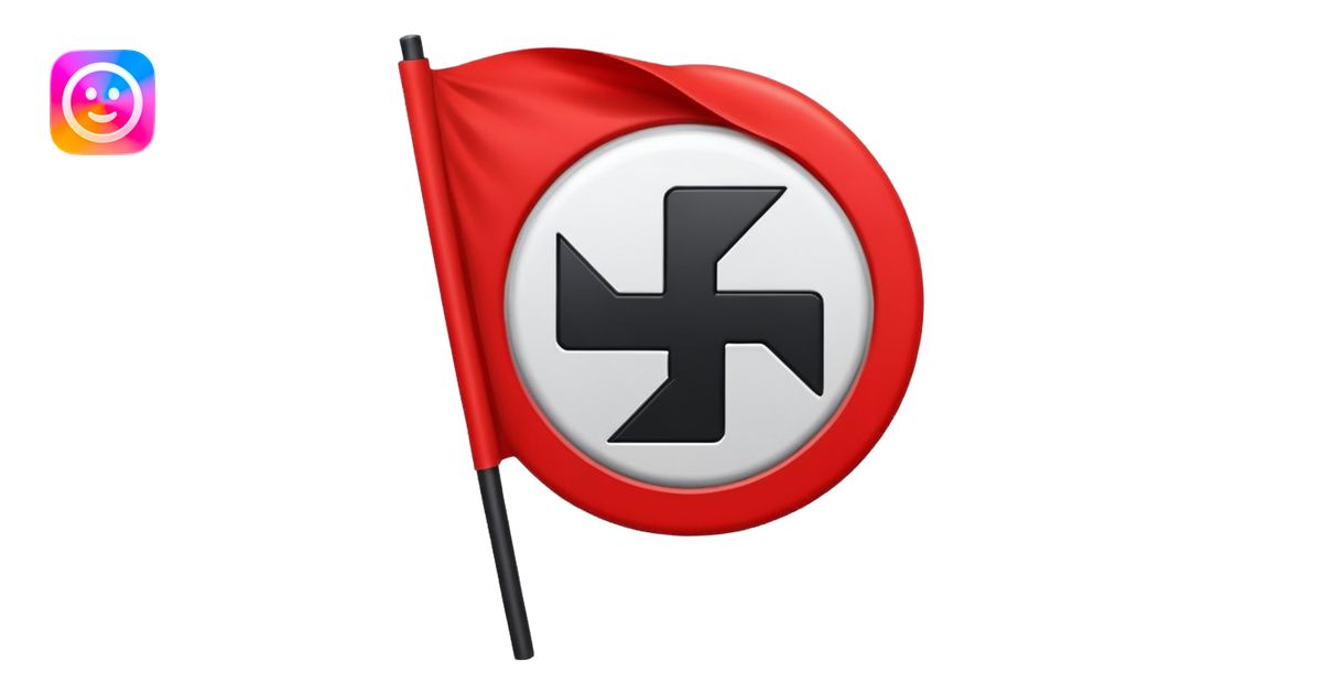 Red flag, with white disk, inside of white disk is black swastika ...