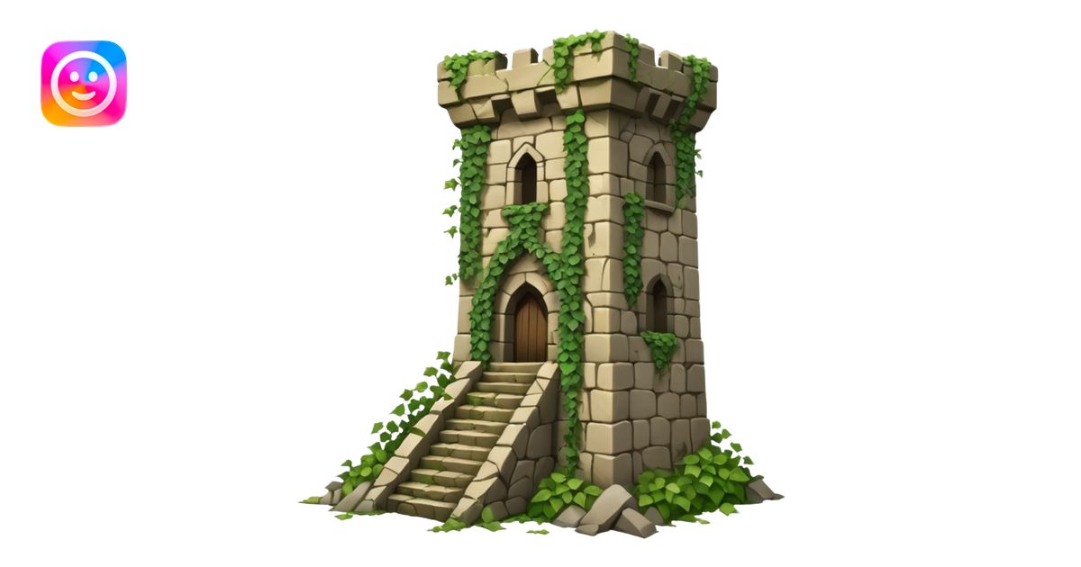 Ruined castle tower emoji | AI Emoji Generator
