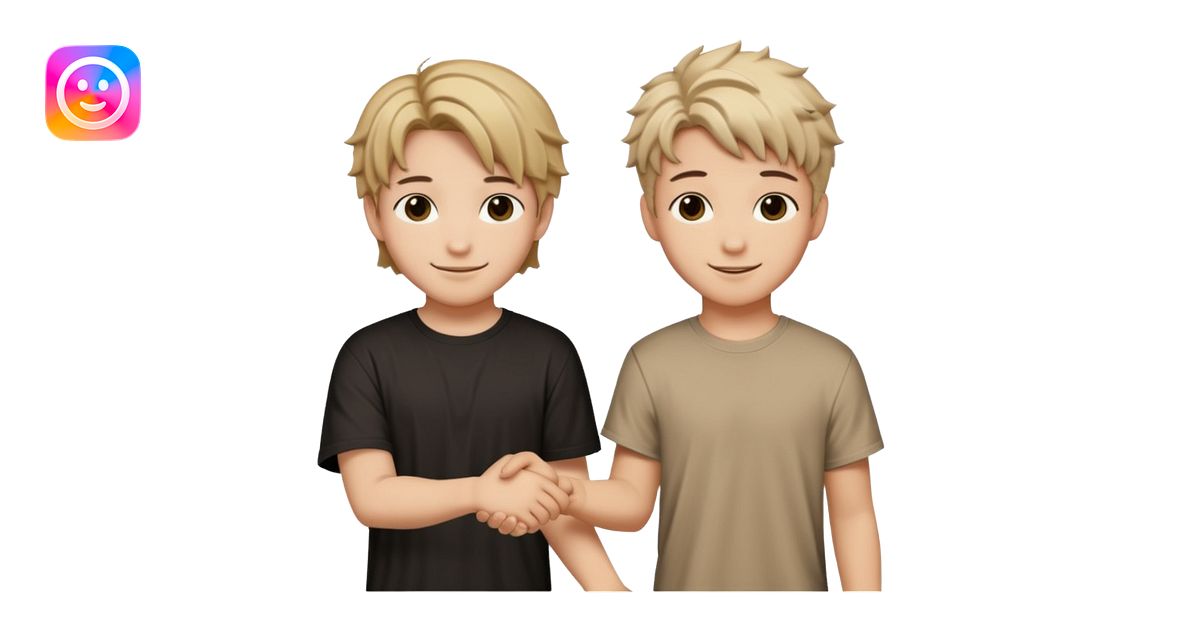 Greek god holding hands with Felix from Stray Kids emoji | AI Emoji ...