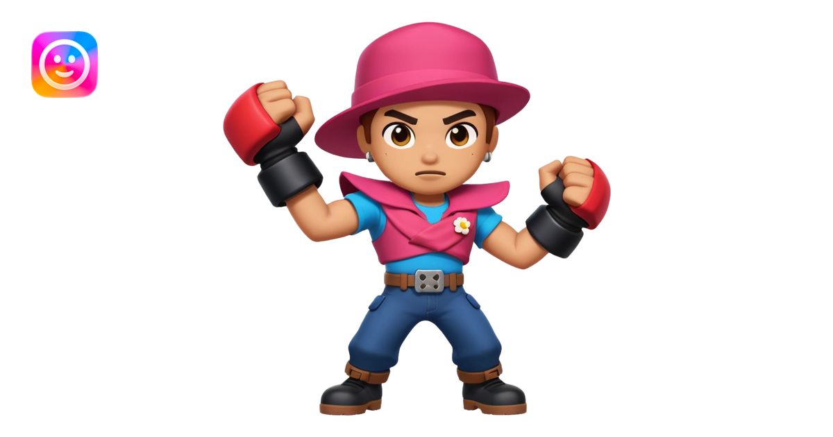 Brawl Stars character in a dynamic pose emoji | AI Emoji Generator