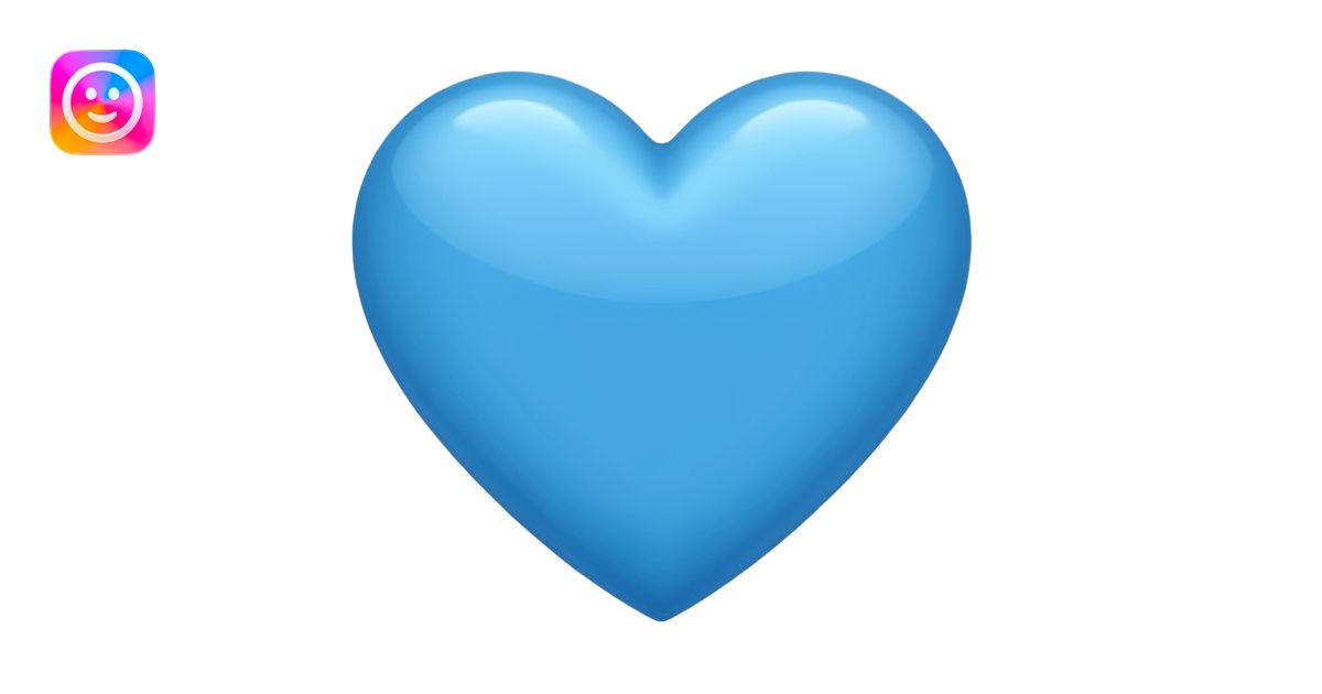 cerulean blue heart emoji emoji | AI Emoji Generator