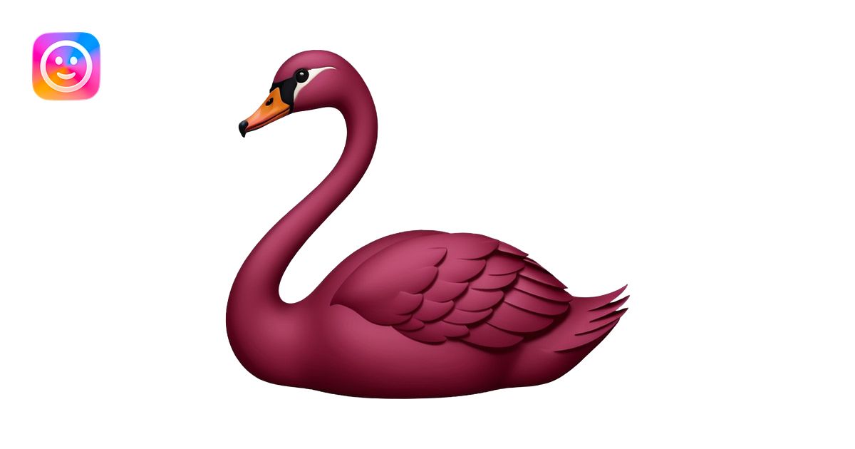 Maroon swan emoji | AI Emoji Generator