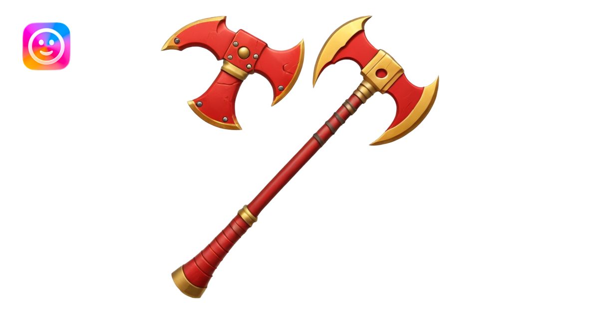 Ares battle axe object icon, ancient Greek war god axe, double-bladed ...
