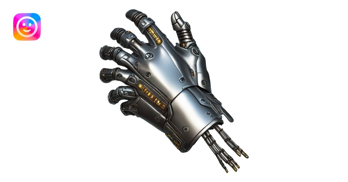 Cyberpunk Johhny silverhand metal whole arm emoji | AI Emoji Generator