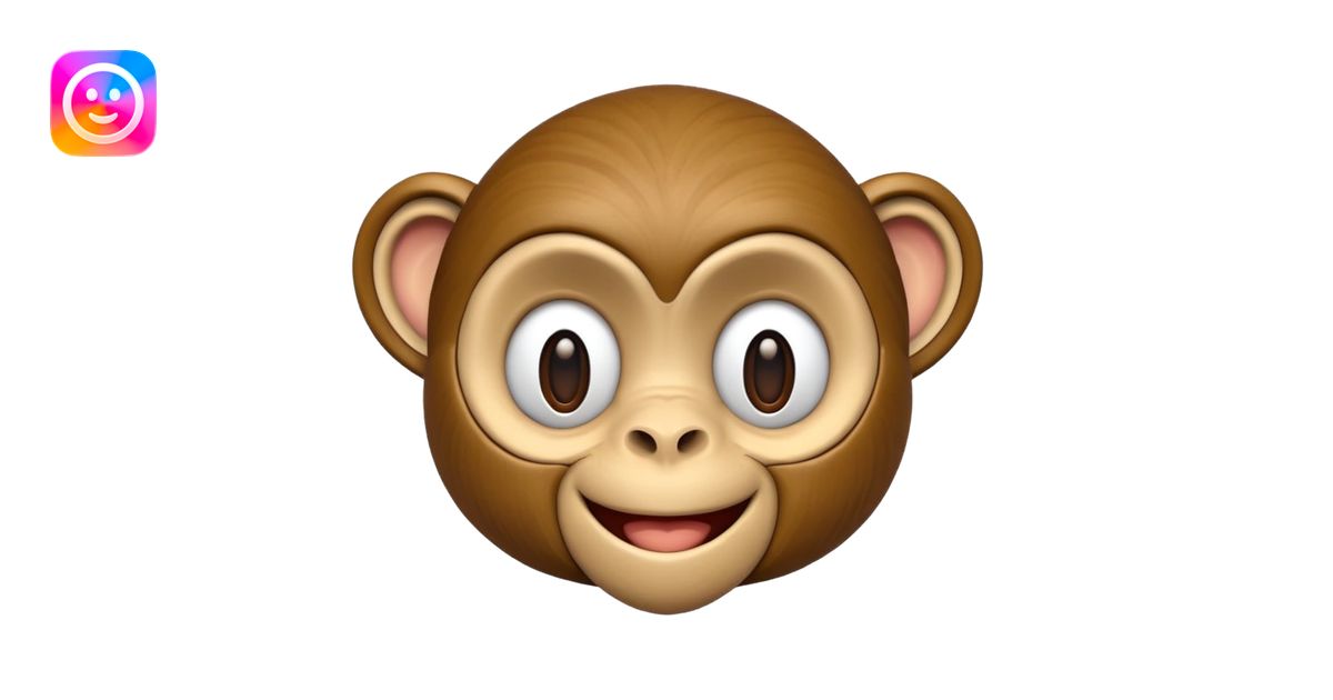 wood carved mini monkey emoji | AI Emoji Generator