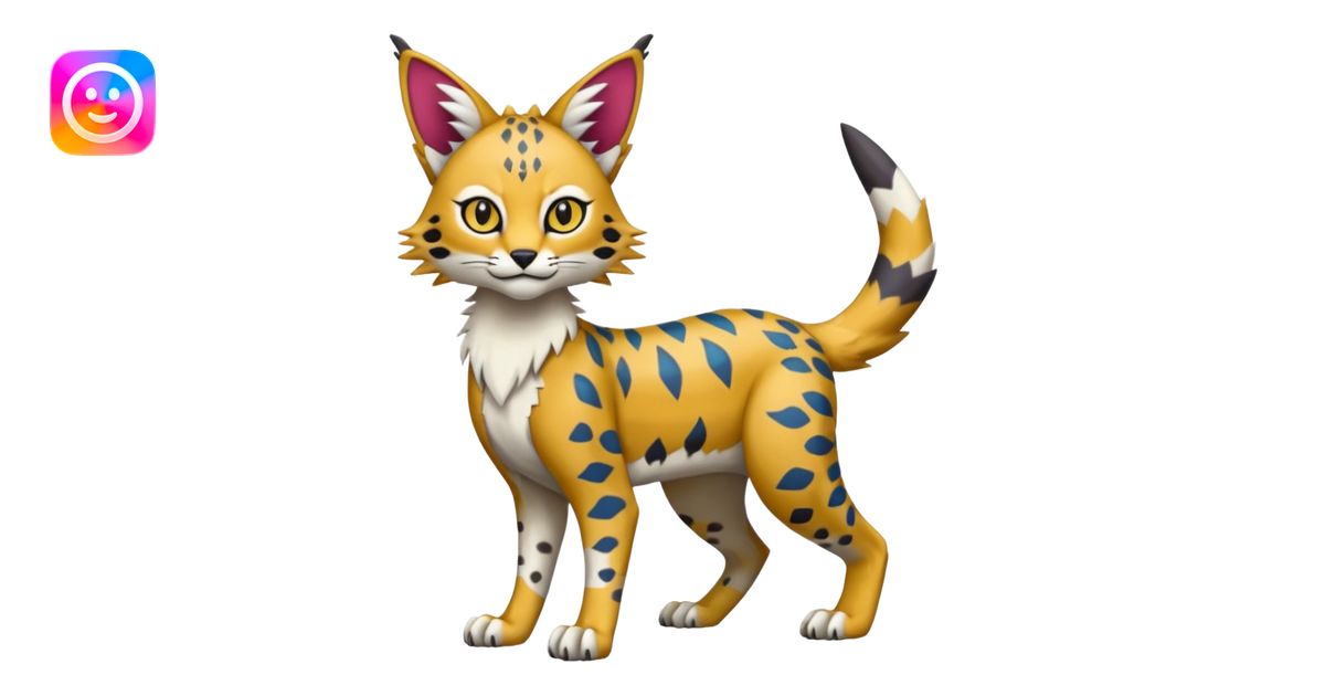 Colorful Bobcat-Vernid-Sergal-Serval-Genet-Pokémon-Digimon-Fakémon ...