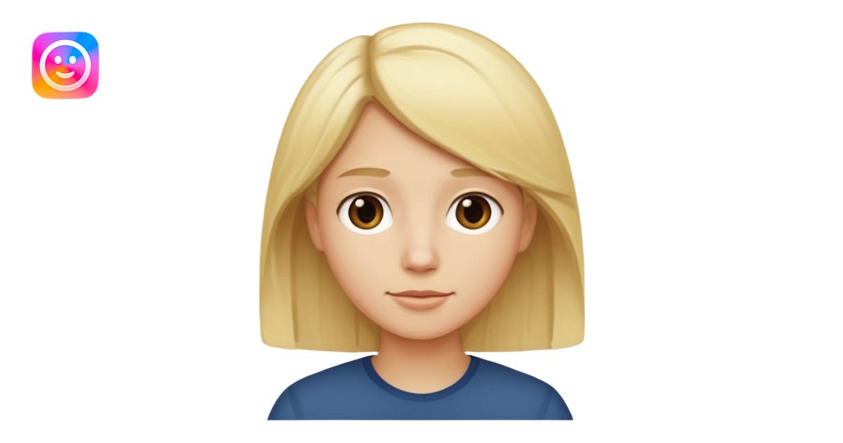 La même en + blond avec des cheveux un peu plus long emoji | AI Emoji ...